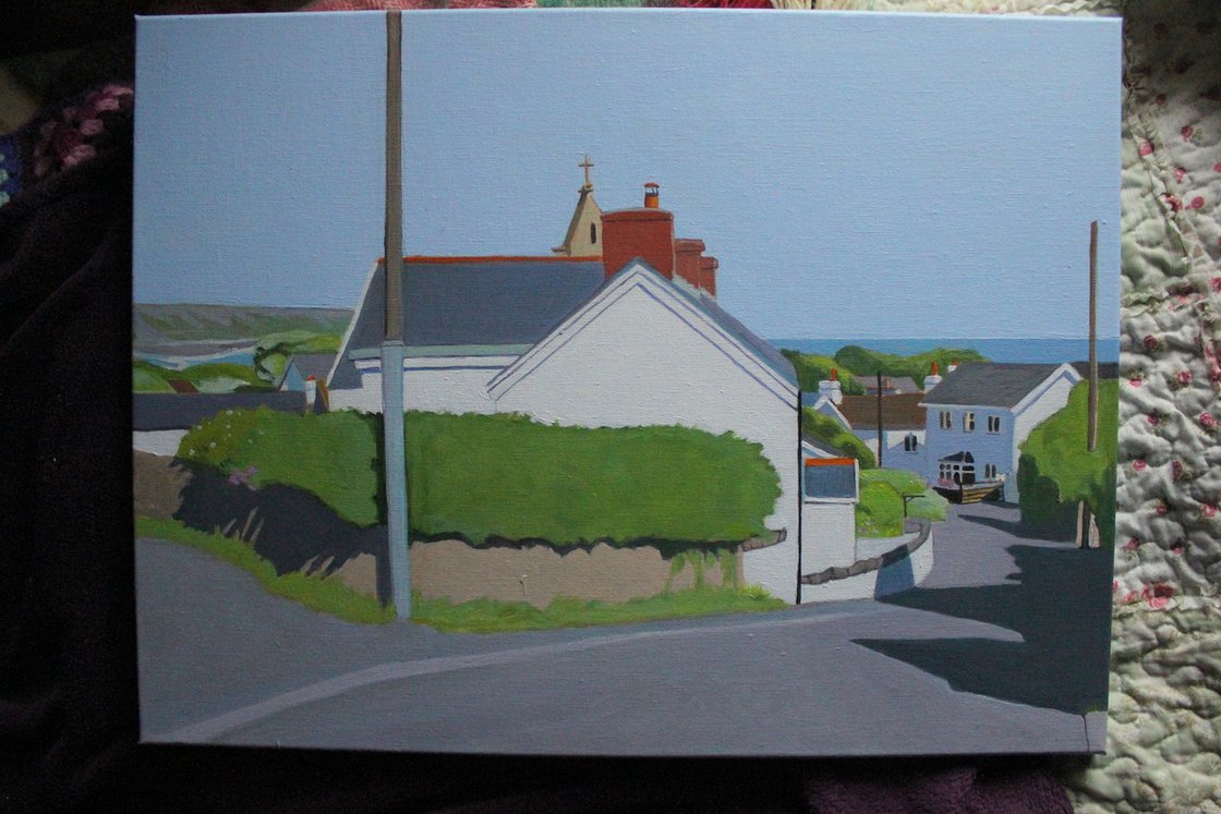 Cut Corners, Port Eynon (Gower) Acrylic painting by Emma Cownie | Artfinder