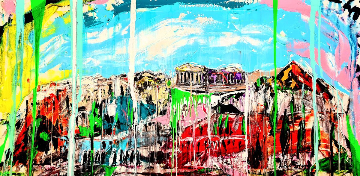 Athens to Berlin Acrylic painting: Antoni Dragan | Artfinder