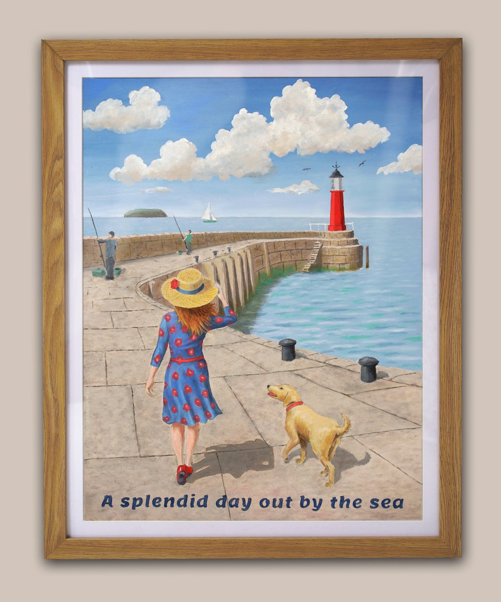 A splendid day out by the Sea Oil painting: Tim Wetherell | Artfinder