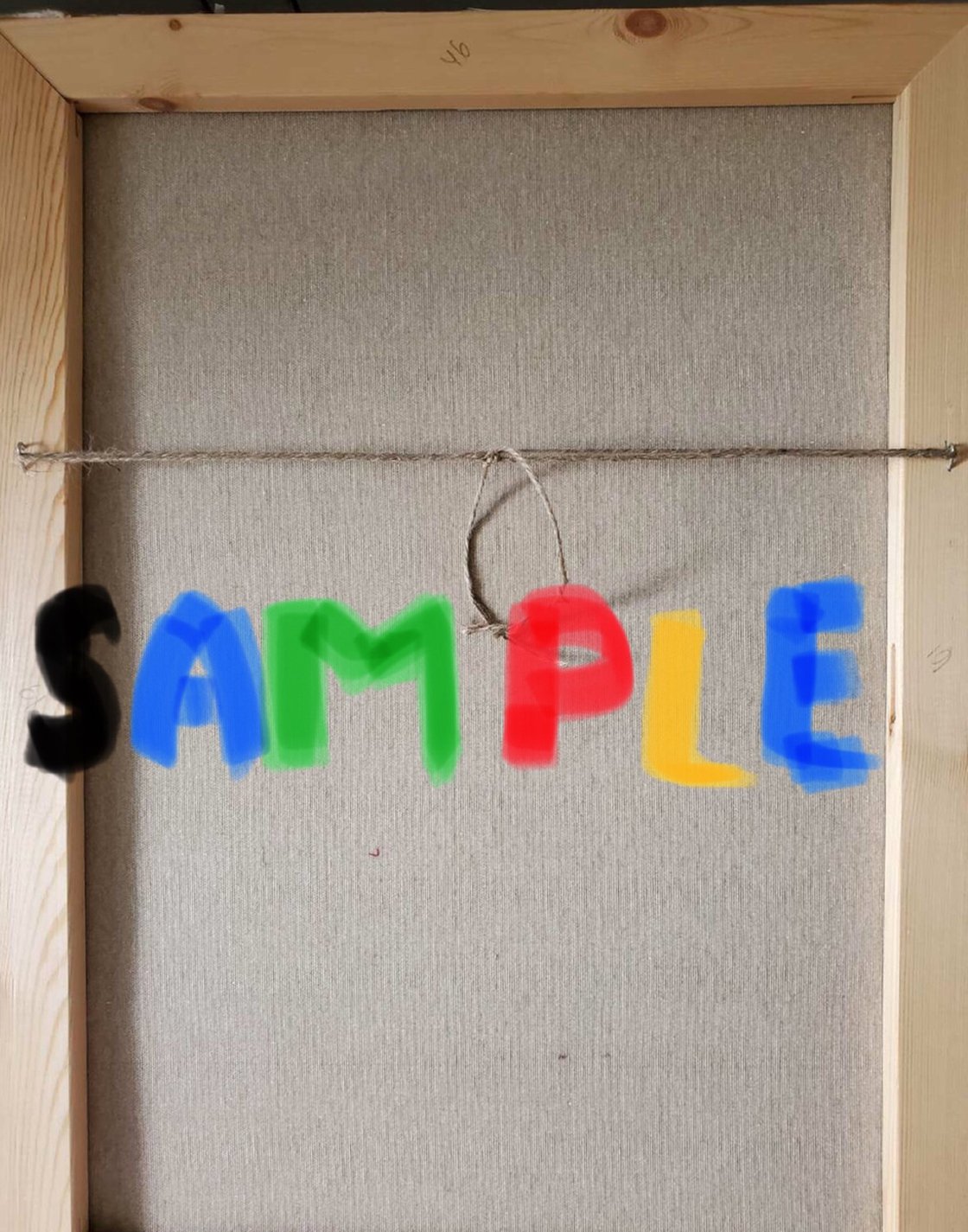 Cat version of painting by Jean-Michel Basquiat "GRILLO" (1984) Acrylic ...