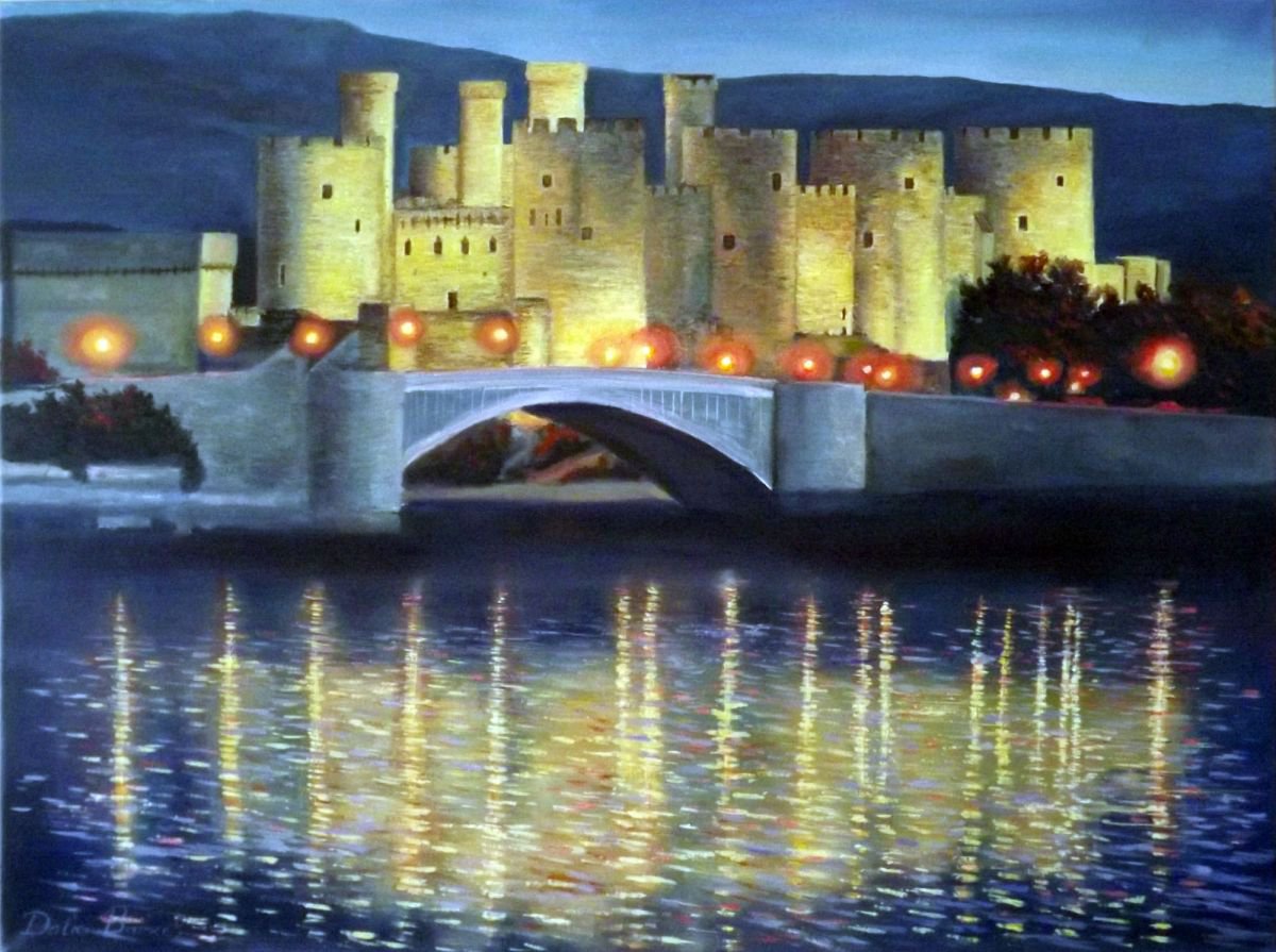 Conwy Castle Oil painting by Dalia Barke | Artfinder