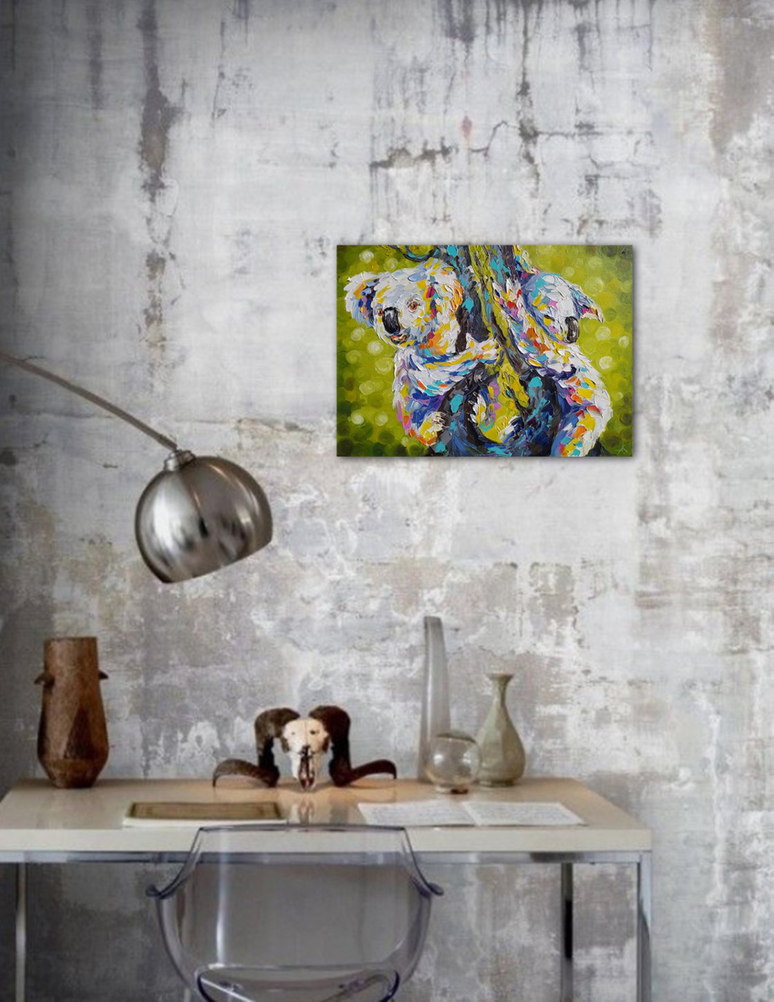 Serenity - oil painting, Australia, koala, koala oil painting, animals ...