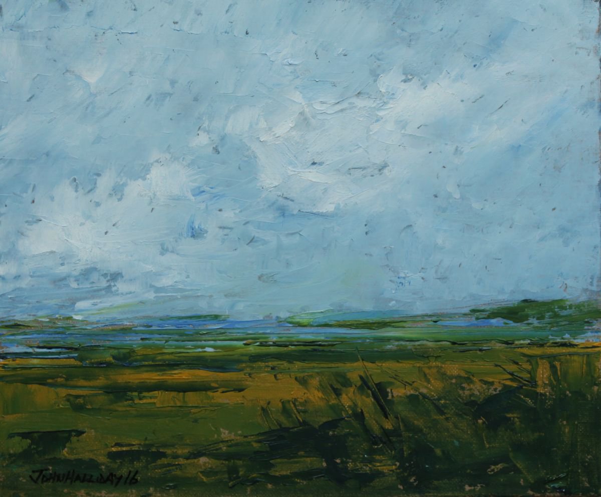 Over Spring Fields Oil painting by John Halliday | Artfinder