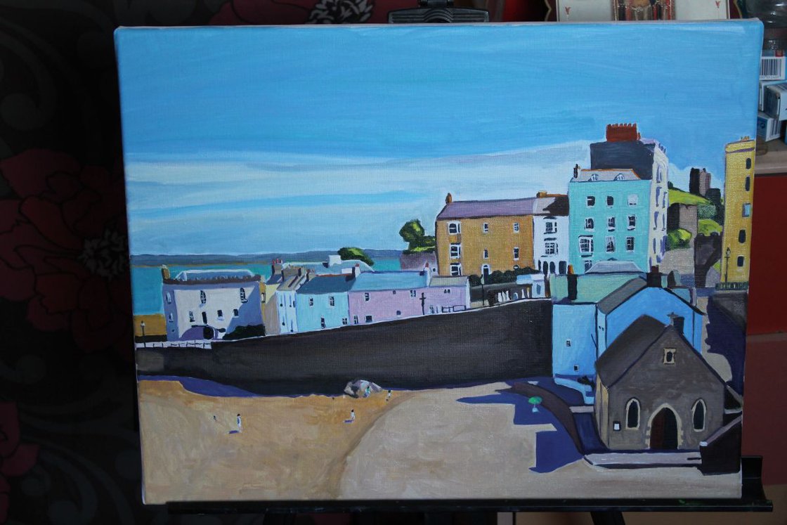 Tenby Beach Painting by Emma Cownie | Artfinder
