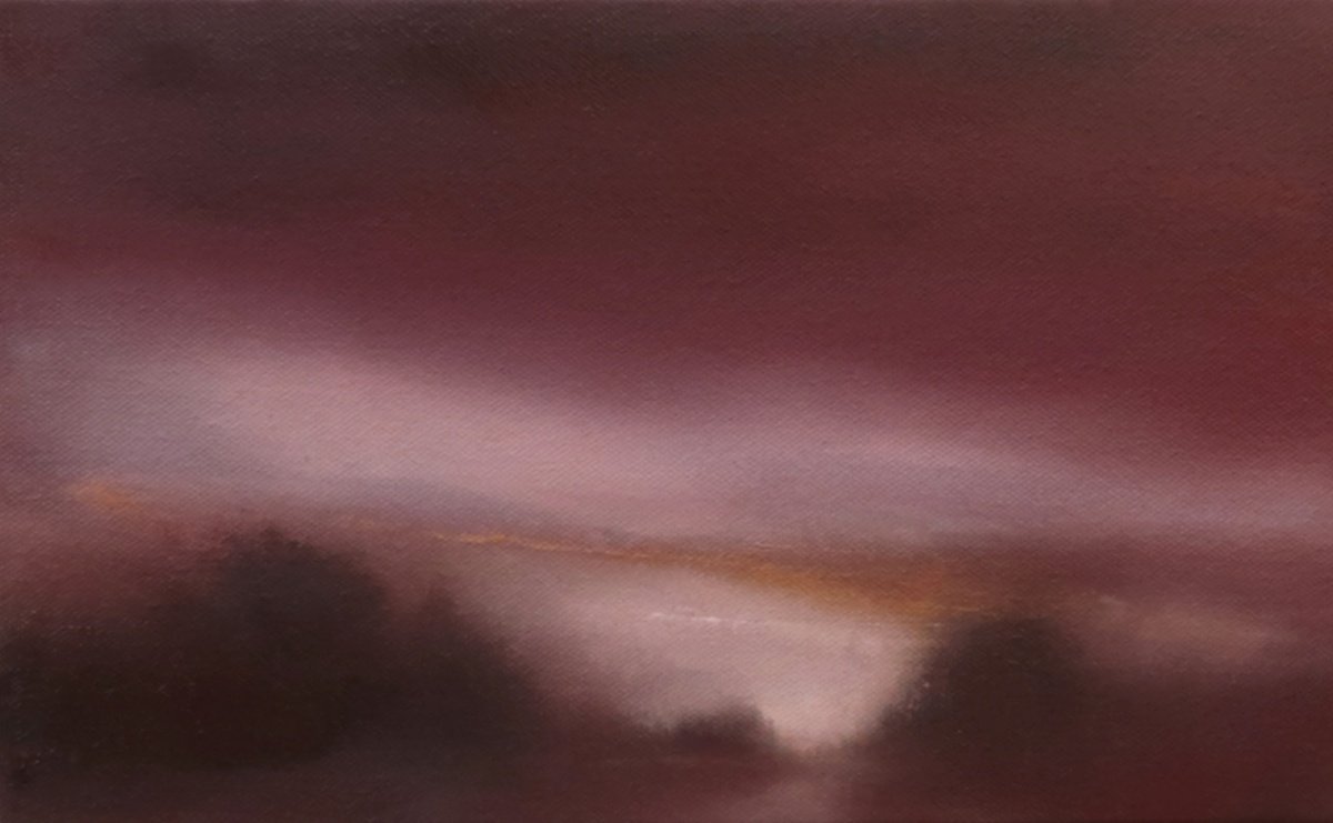 Early Winter Sky in Caput Mortuum Oil painting: Howard Sills