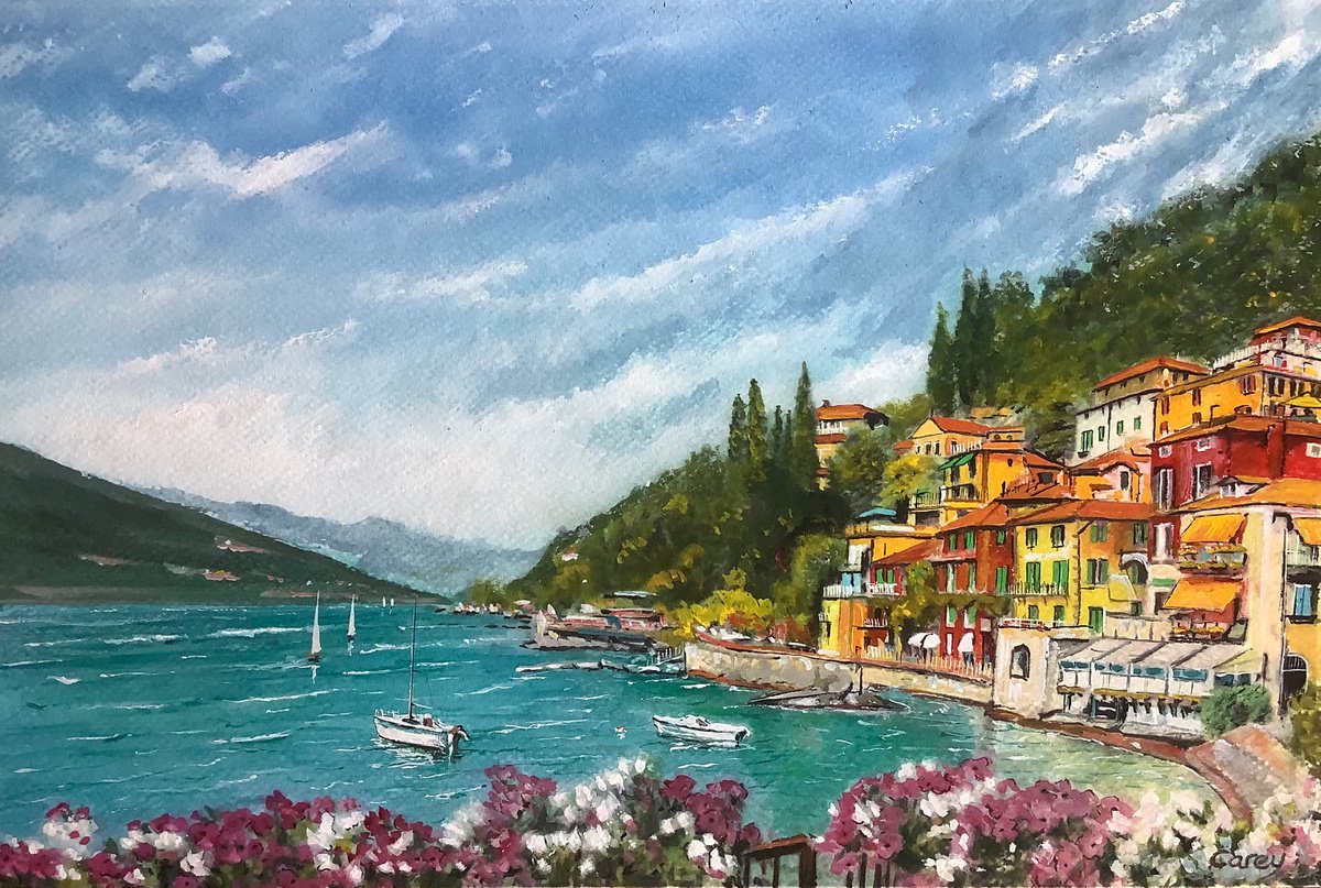Lake Como Watercolour: Darren Carey