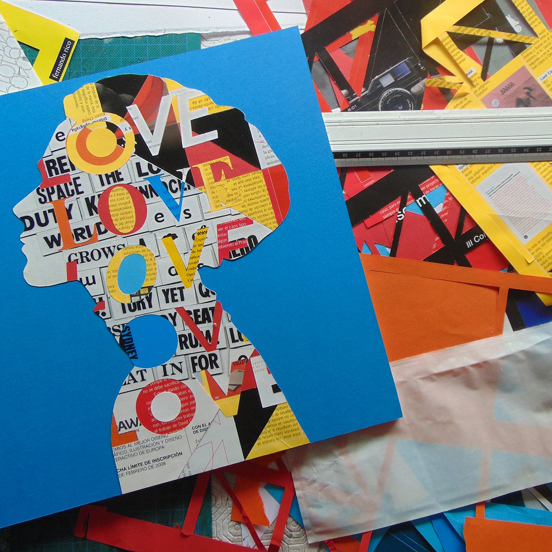 Collage_29_Love_30x30 cm Collage by Manel Villalonga | Artfinder