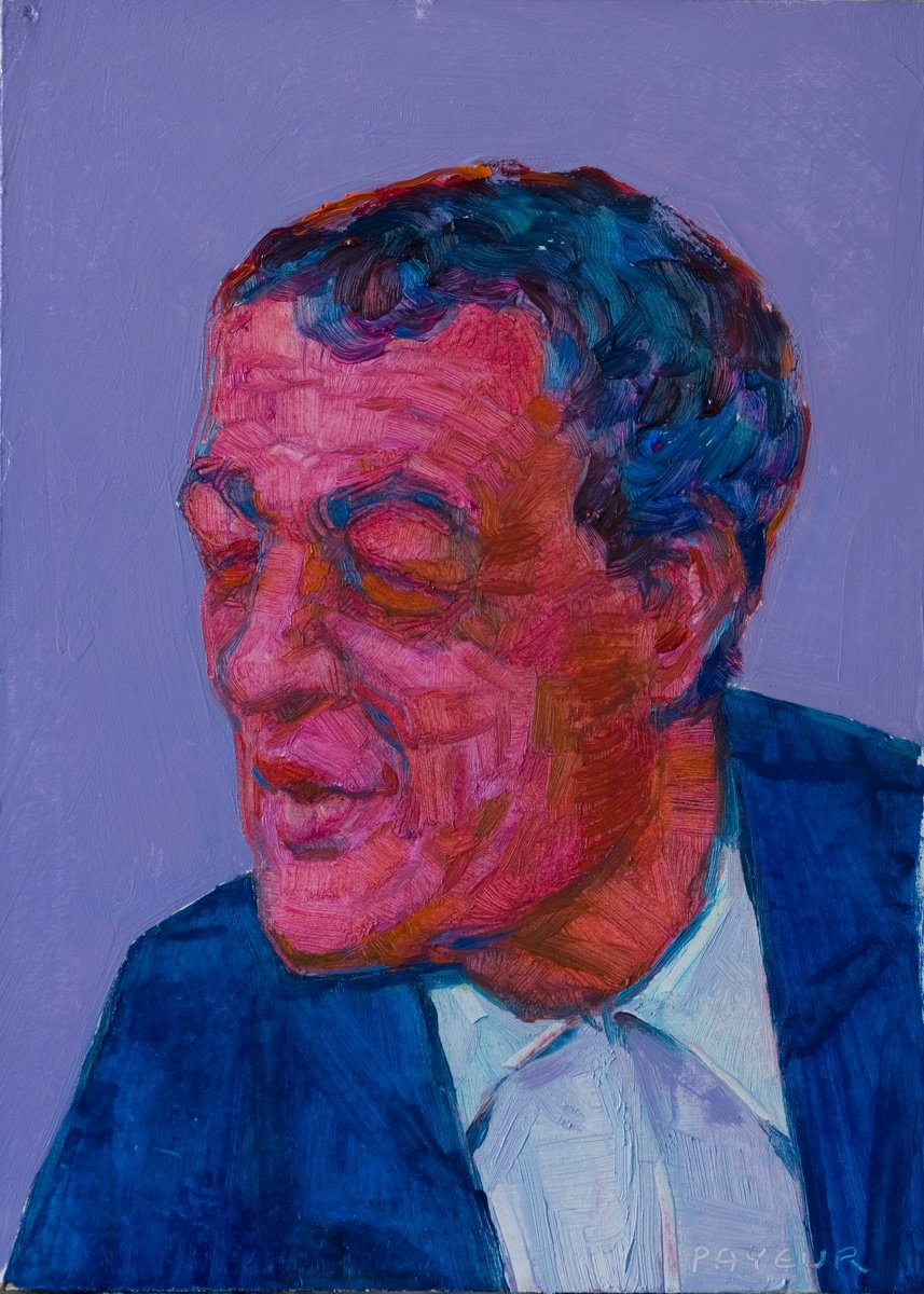 pop pink actor portrait Oil painting: Olivier Payeur | Artfinder