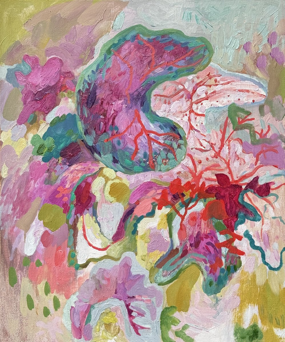 Caladium bicolor Heart Jesus Oil painting: Masha Neverova | Artfinder