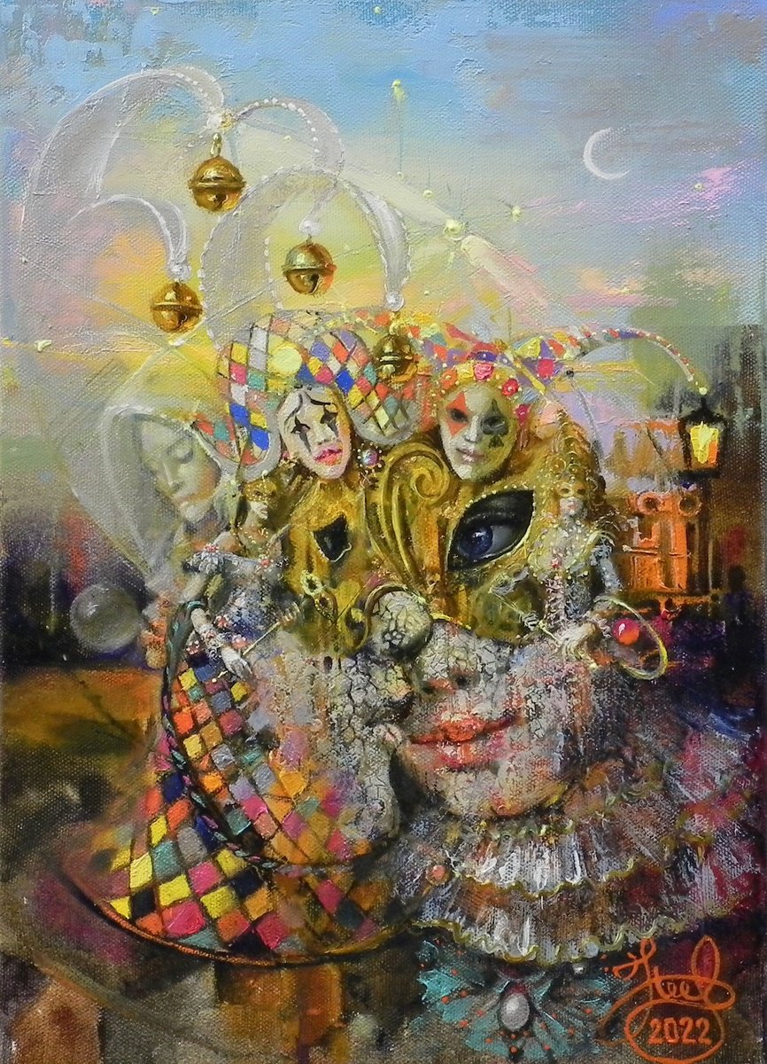 "Charm of Venice" Original Surreal Art Oil painting by Yurii Novikov ...