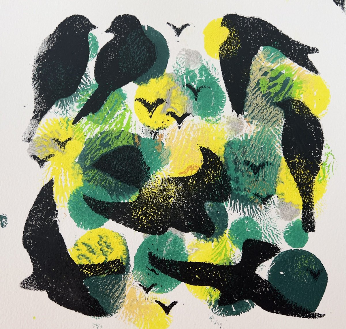 Sunny Birds Acrylic painting by Jill Simpson | Artfinder