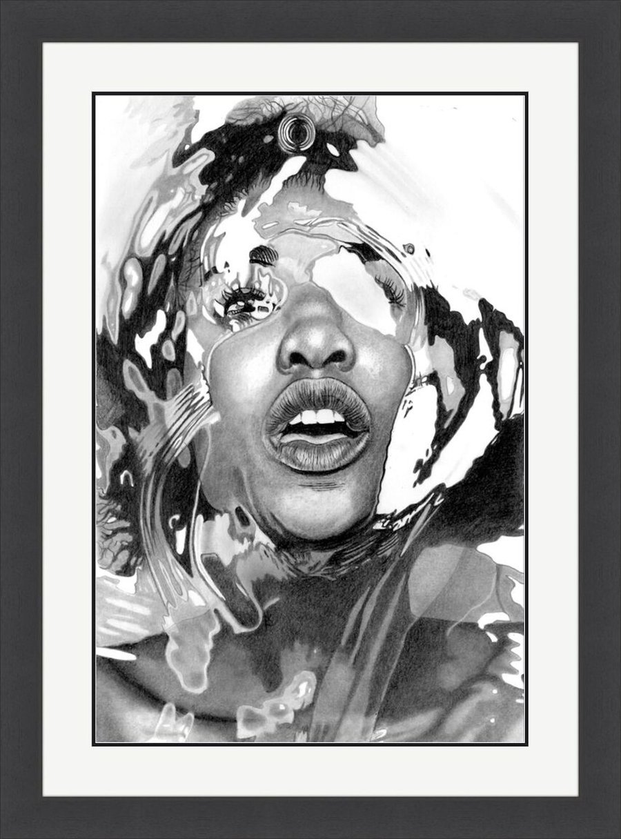 Original Pencil Drawing - Submerged 2023 #1 by Paul Stowe
