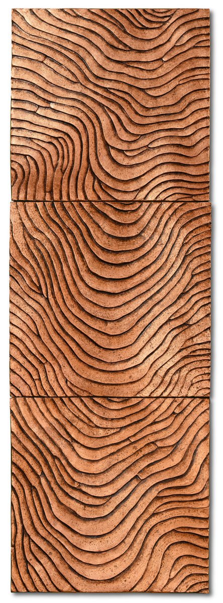 Yuanyang #05/25 | Aged Copper Leaf Relief: Giulia Madonia | Artfinder