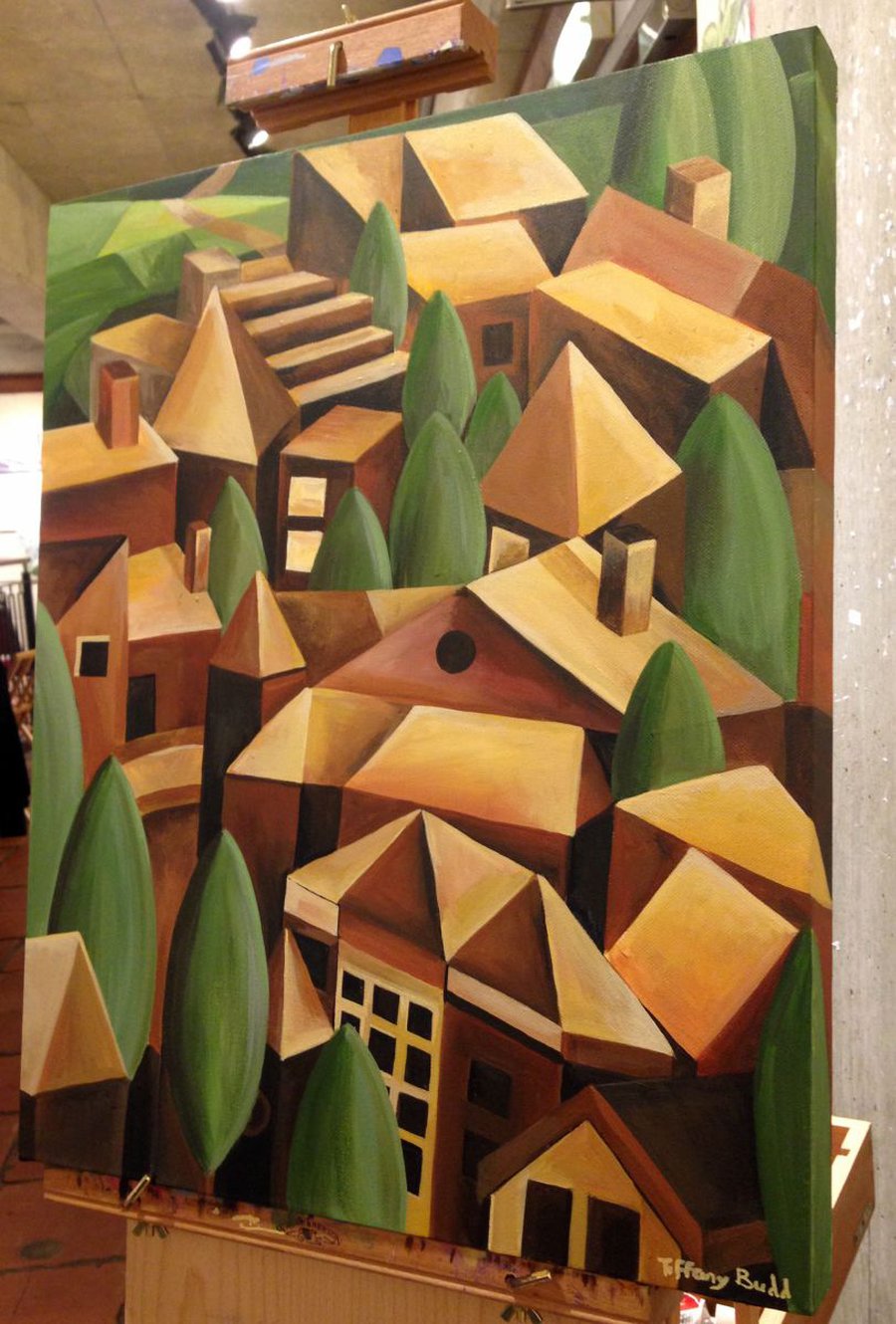 The Cubist Village Acrylic painting by Tiffany Budd | Artfinder