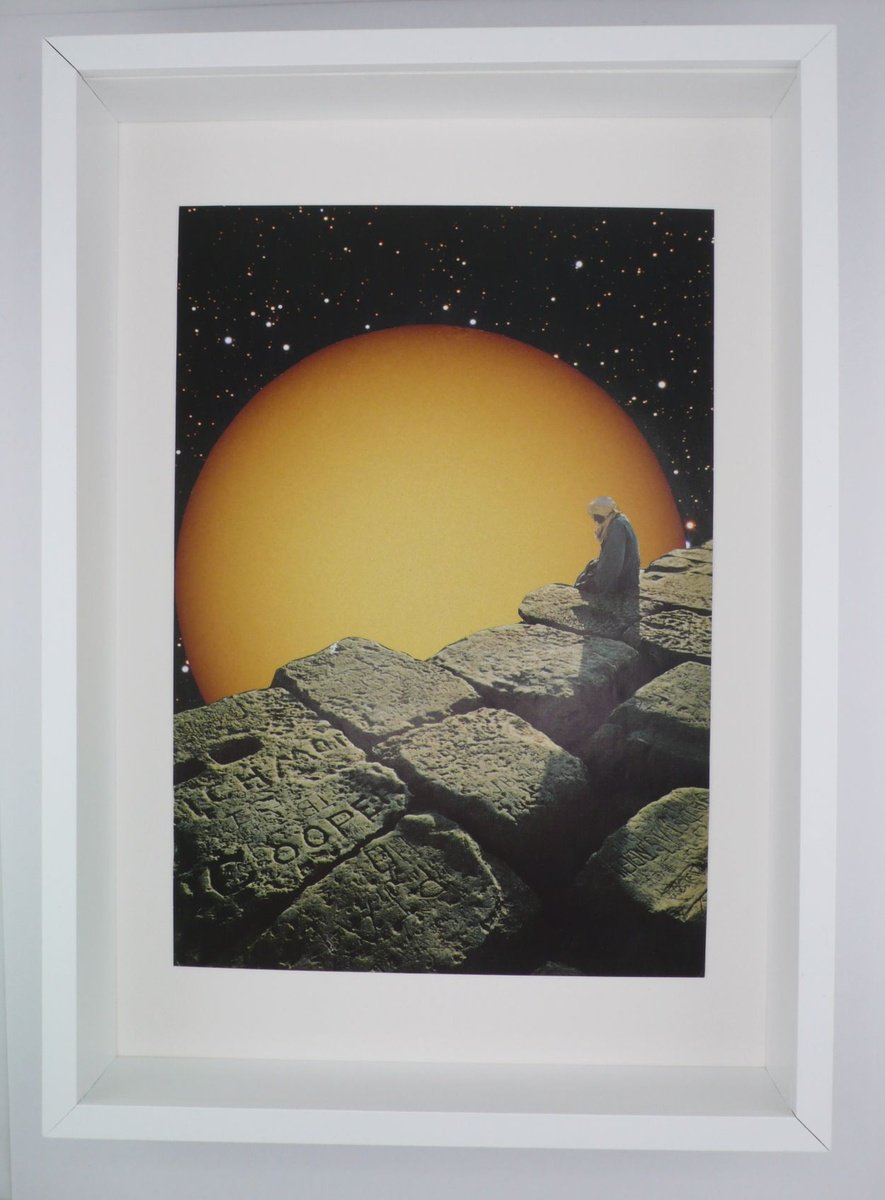 Original Collage - Sunrise at Night by Paper Draper