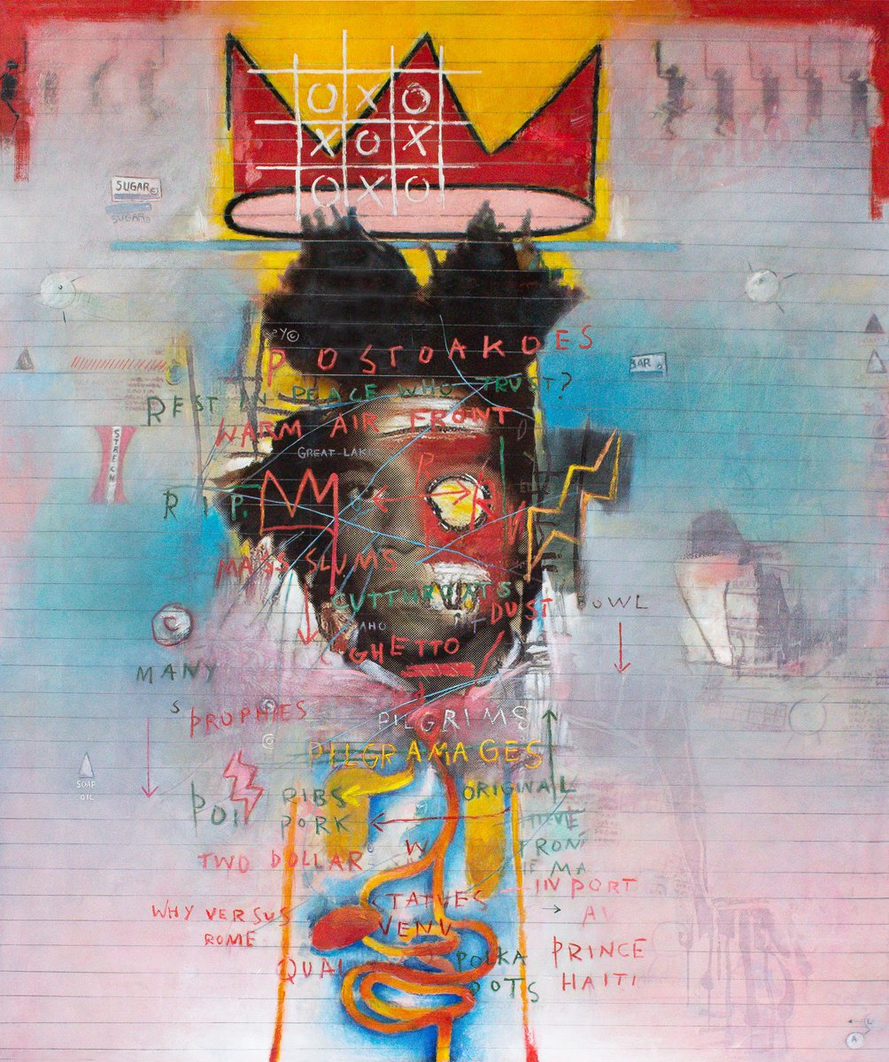 Basquiat's Crown Oil painting by Angel London | Artfinder