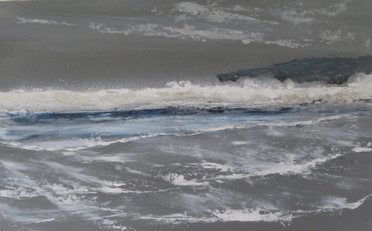 Westerly Gale on Skail Beach Painting: Bill McArthur