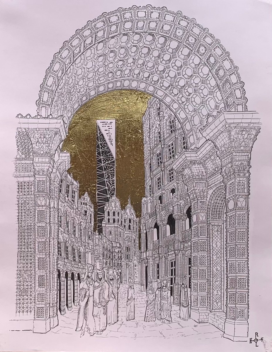 Walk thru Efesus Ink drawing: Rodrigo Saenz | Artfinder