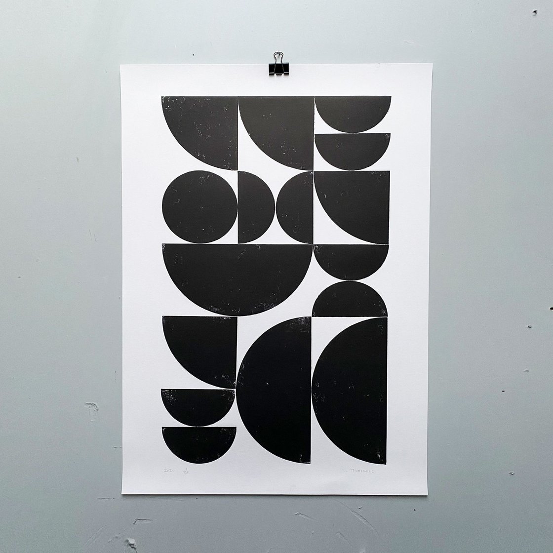 Original Block Print | 70 x 50cm | Abstract Original Print | Mid ...