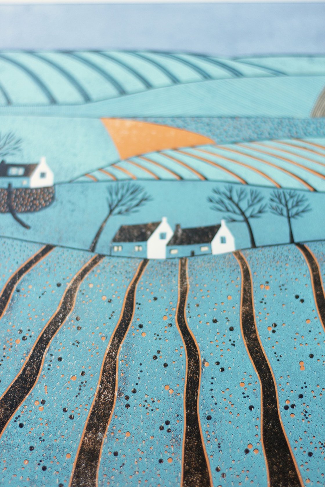 'Beyond the Empty Blue" Linocut: Layla Khani (aka Laylart) | Artfinder