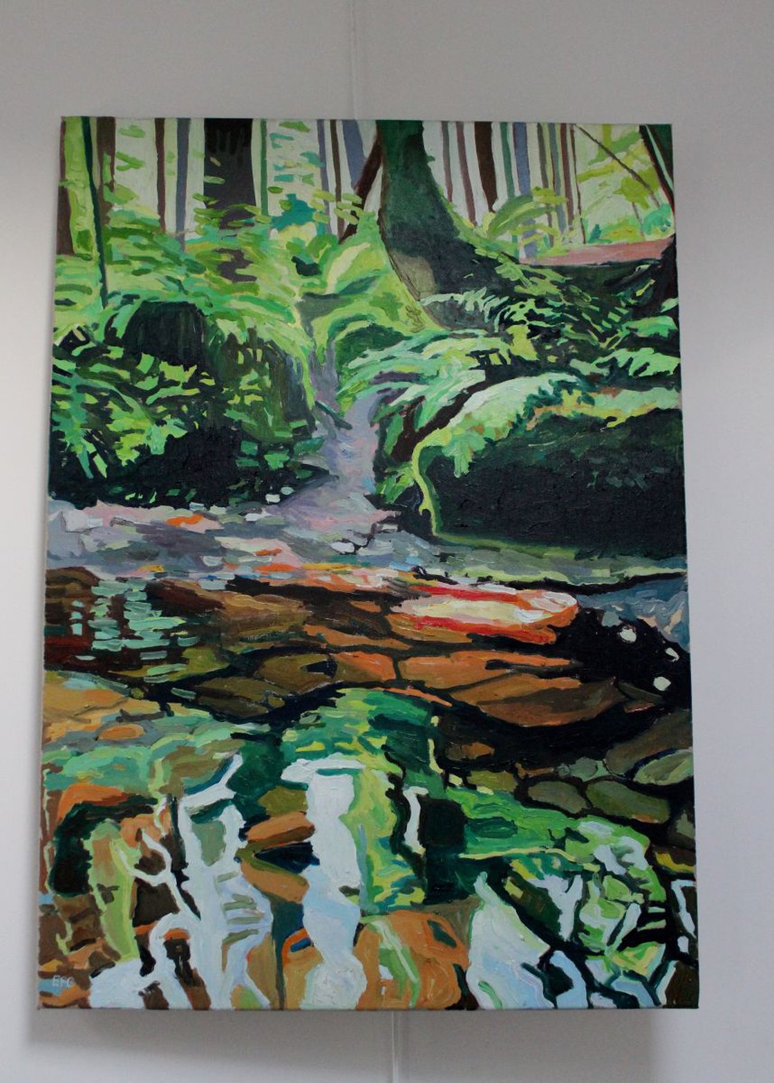The Trickling Stream Oil painting by Emma Cownie | Artfinder