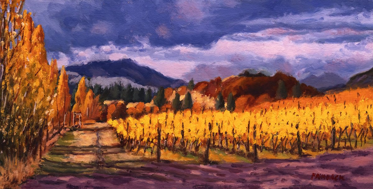 Mountain Vineyard Oil painting: Daniel Brian Fishback | Artfinder