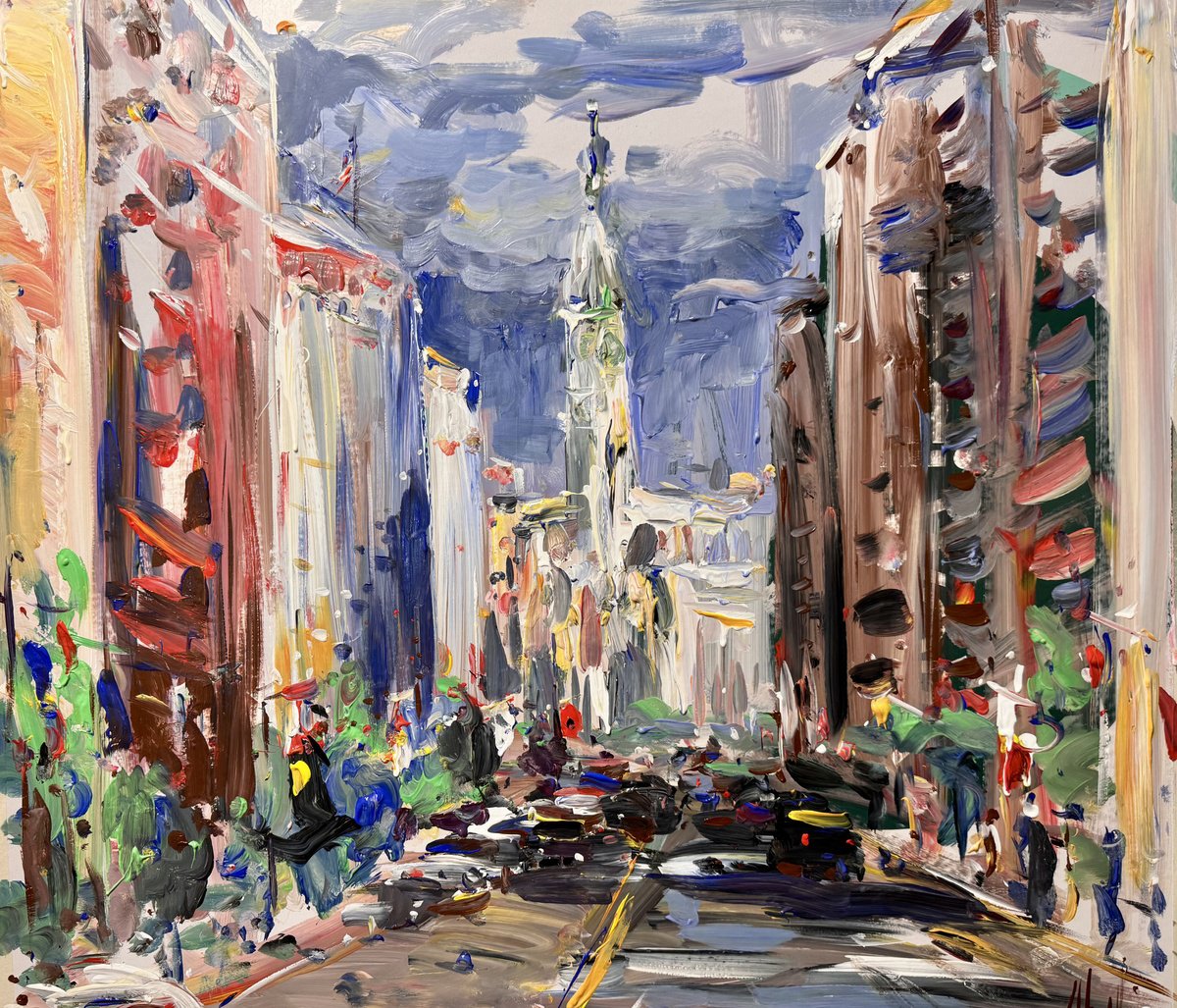 Philadelphia pkwy impressions Acrylic painting: Altin Furxhi | Artfinder