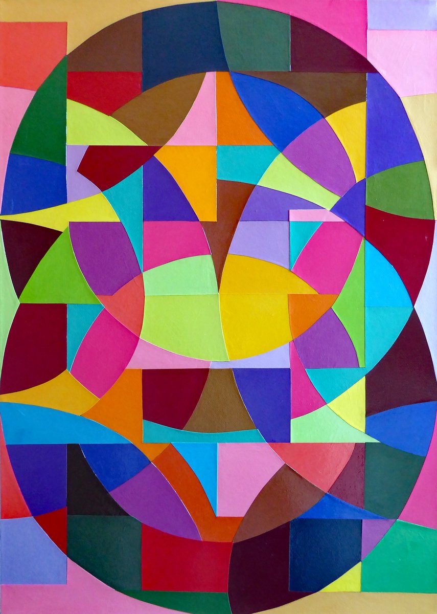 ABSTRACT: INTERSECTING CIRCLES Collage: Stephen Conroy | Artfinder
