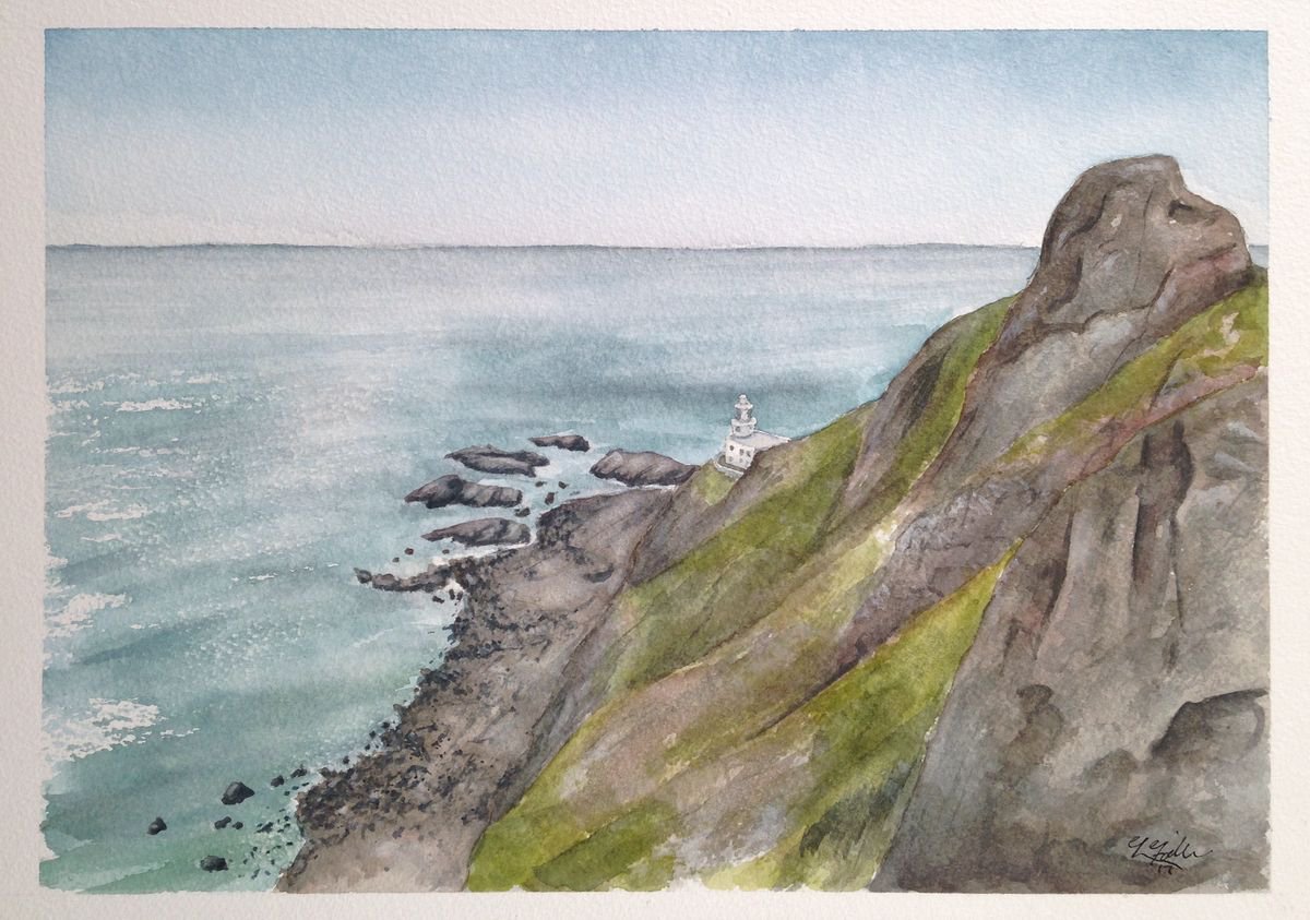 Hartland Point Watercolour: Lee Fidler | Artfinder