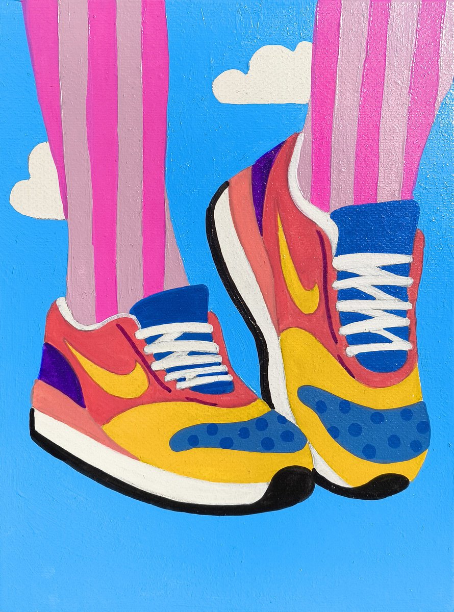Sky High Kicks Oil painting: Narek Qochunc | Artfinder