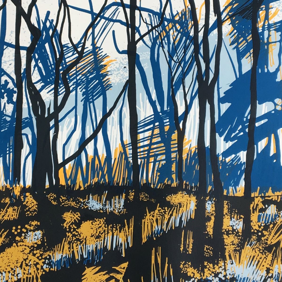 Grass Wood at Sunset Screenprint: James Bywood | Artfinder