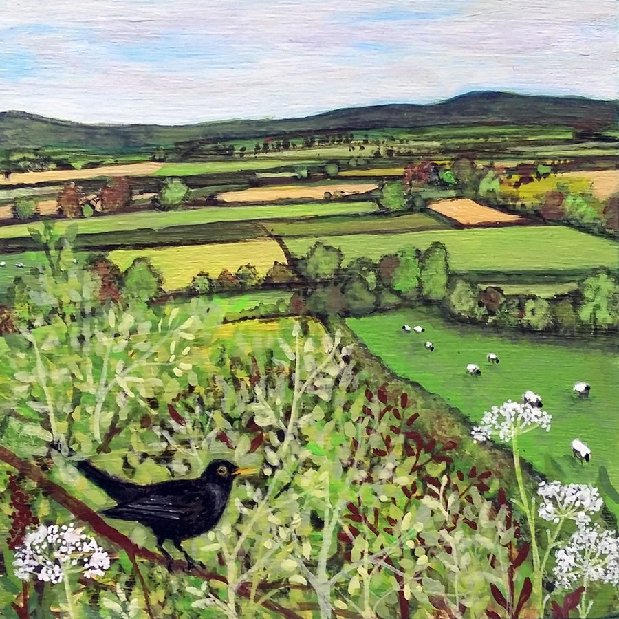 Tree top view Acrylic painting: Carolynne Coulson | Artfinder