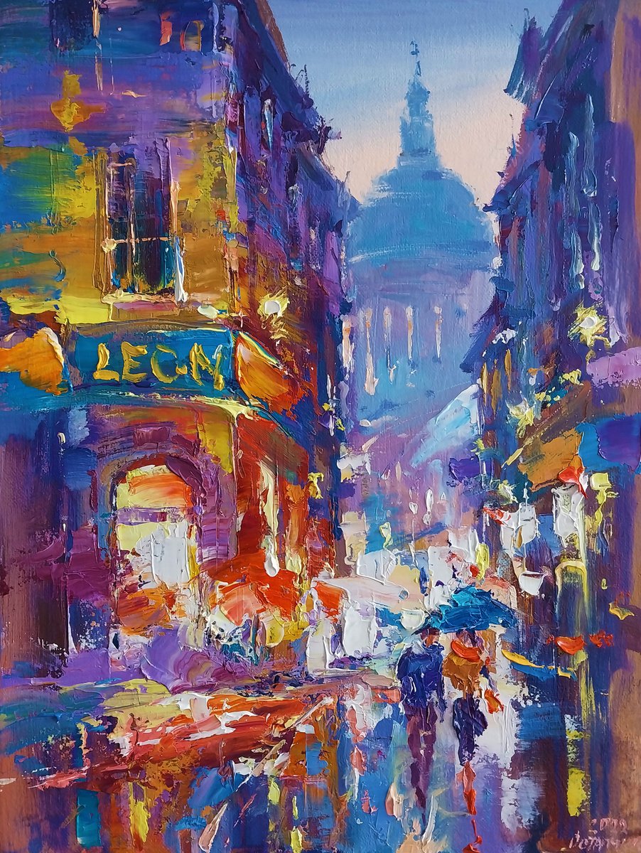 Abstract cityscape (London)03 Oil painting: Andrej Ostapchuk | Artfinder