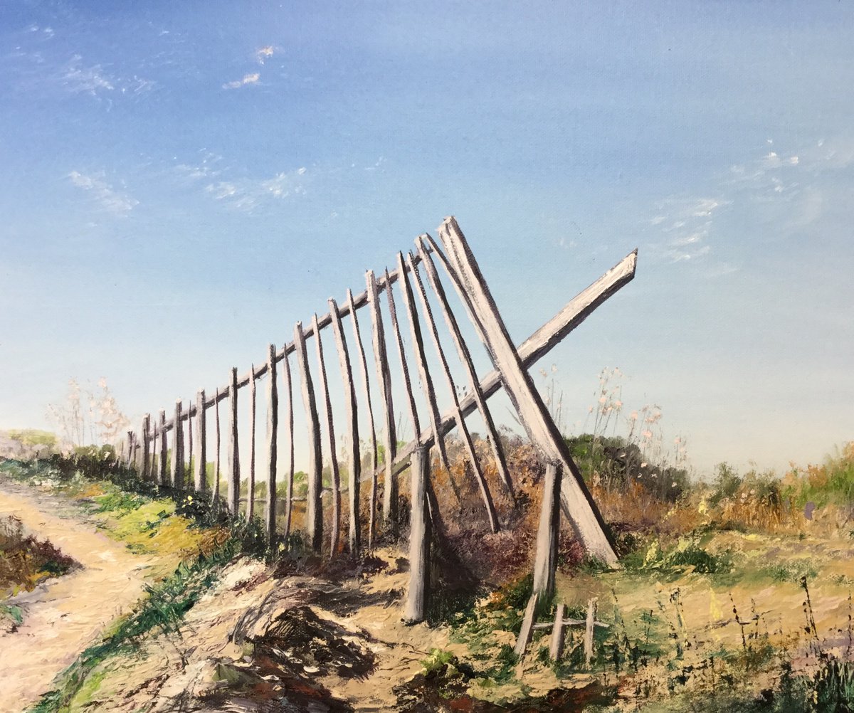 Dune Picket fence Oil painting: Robin Souter | Artfinder