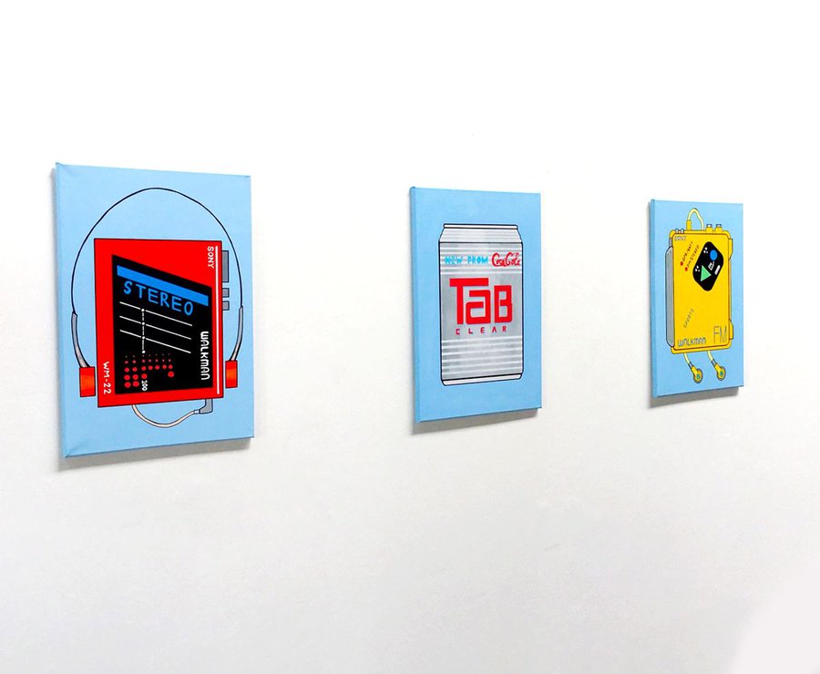 Retro Red Walkman Acrylic painting: Ian Viggars | Artfinder