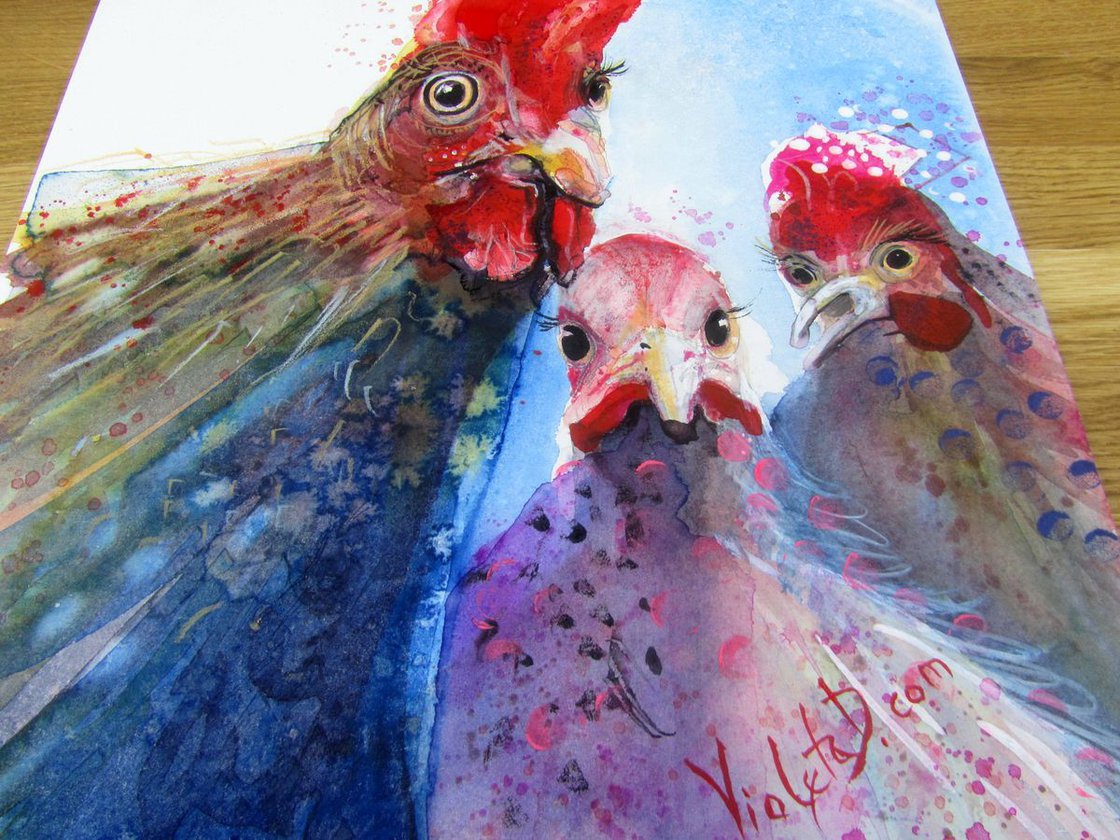 Roasted Chicken with Potatoes?!!, No. 3 Watercolour by Violeta ...