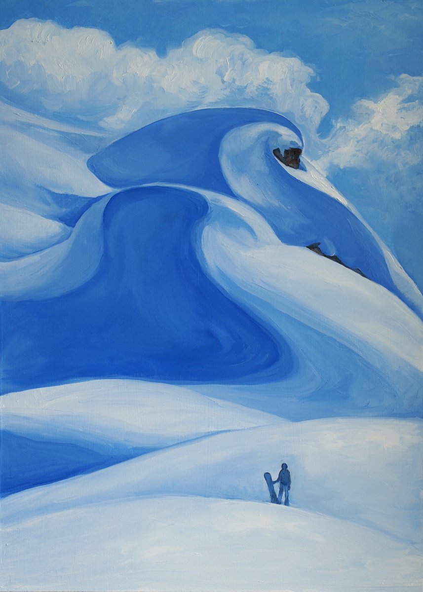 Snow Sphinx Oil painting by Alfia Koral | Artfinder
