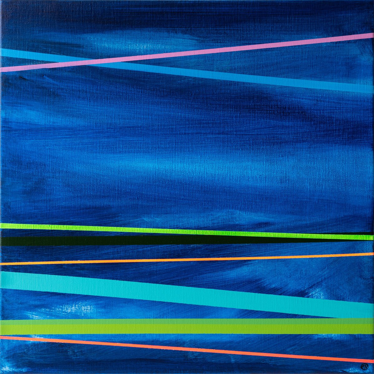 Abstract Spectrum in Blue 2 (AV Art) Acrylic painting: Joseph ...