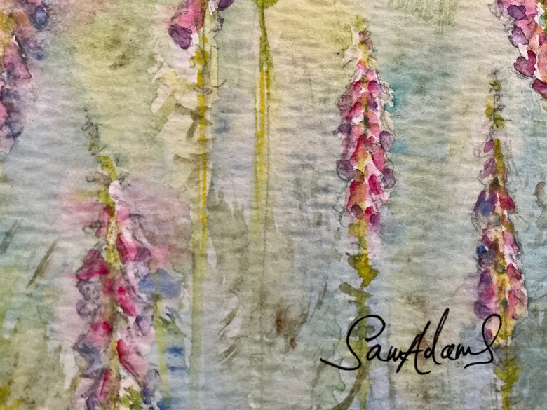 In the foxglove dell Watercolour: Samantha Adams | Artfinder