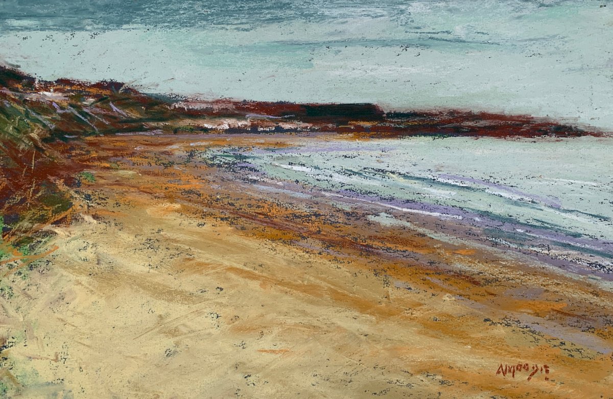 The Coast at Filey Pastel drawing: Andrew Moodie | Artfinder