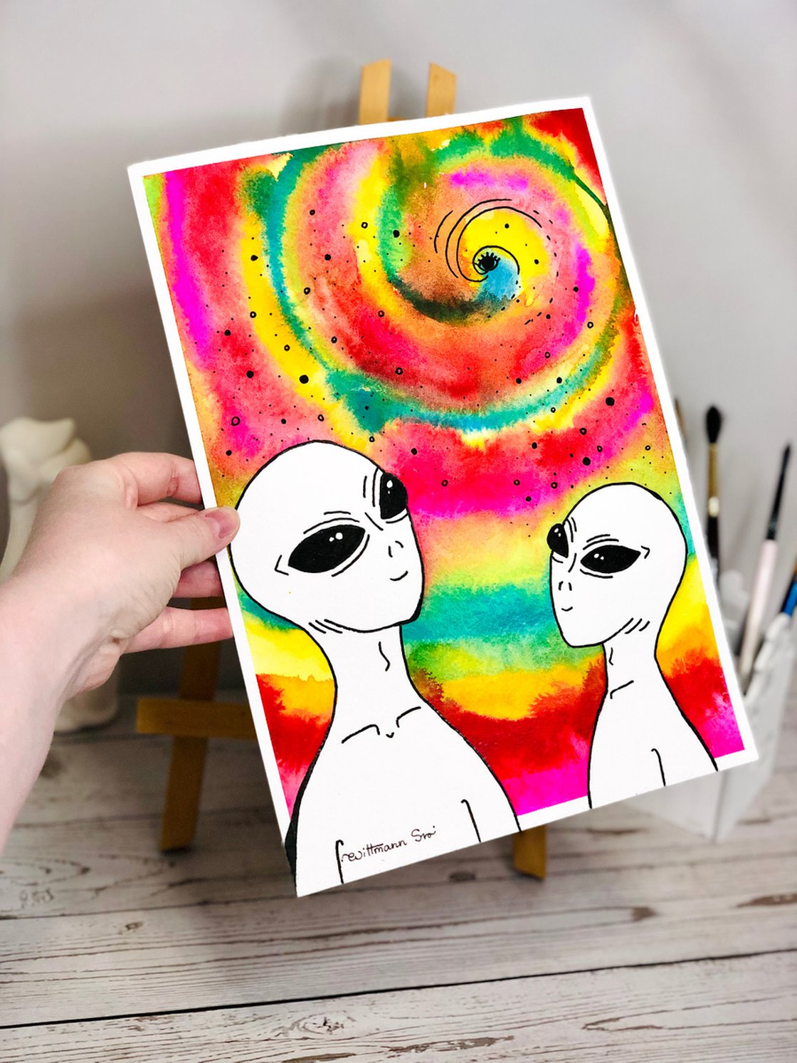 Alien #4 Watercolour by Svetlana Wittmann | Artfinder