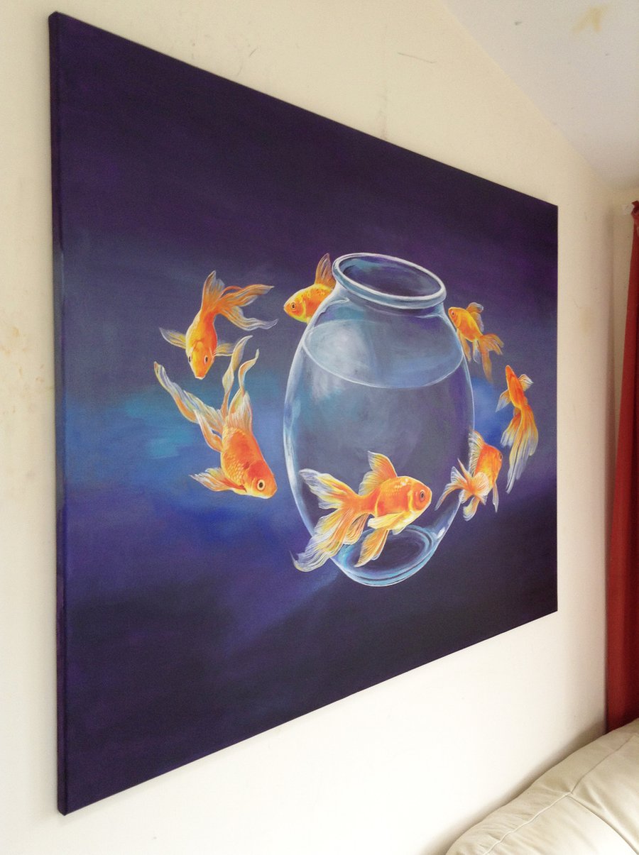 Goldfish Gigantica Acrylic painting: Daniel Loveday