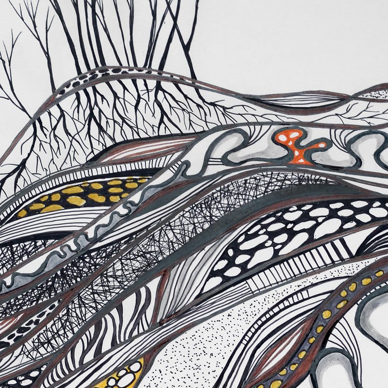 Underground Mystery Ink drawing: Aniko Hencz | Artfinder