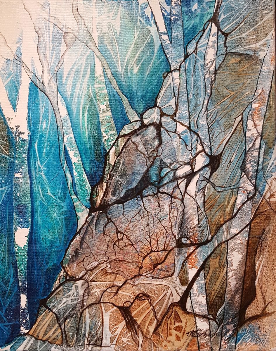 Fractured Mixed-media painting by Melissa Perhamus | Artfinder