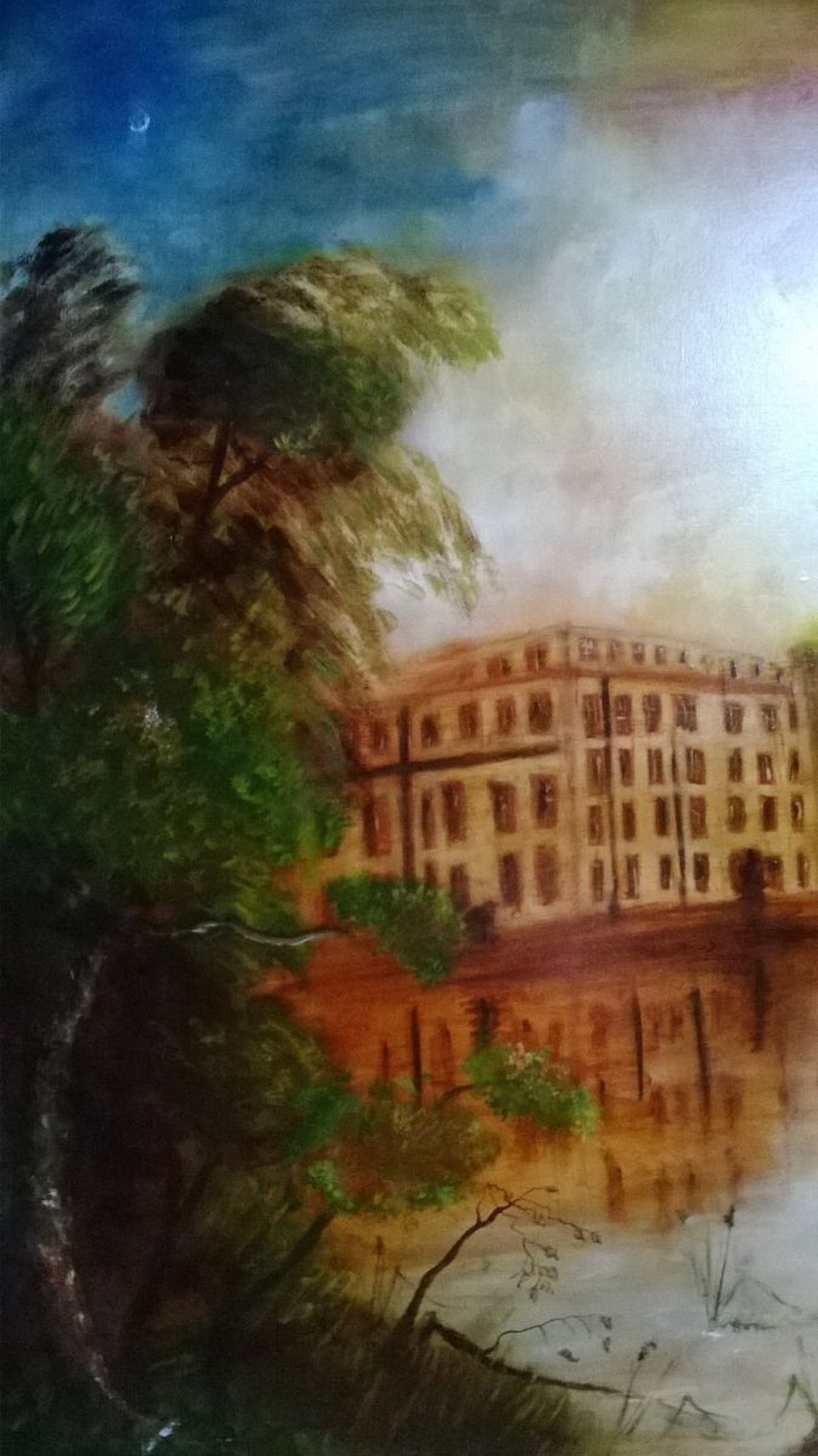 Cotten Mills (Oil on canvas 39x39 inch) Painting by Jack Bagley | Artfinder