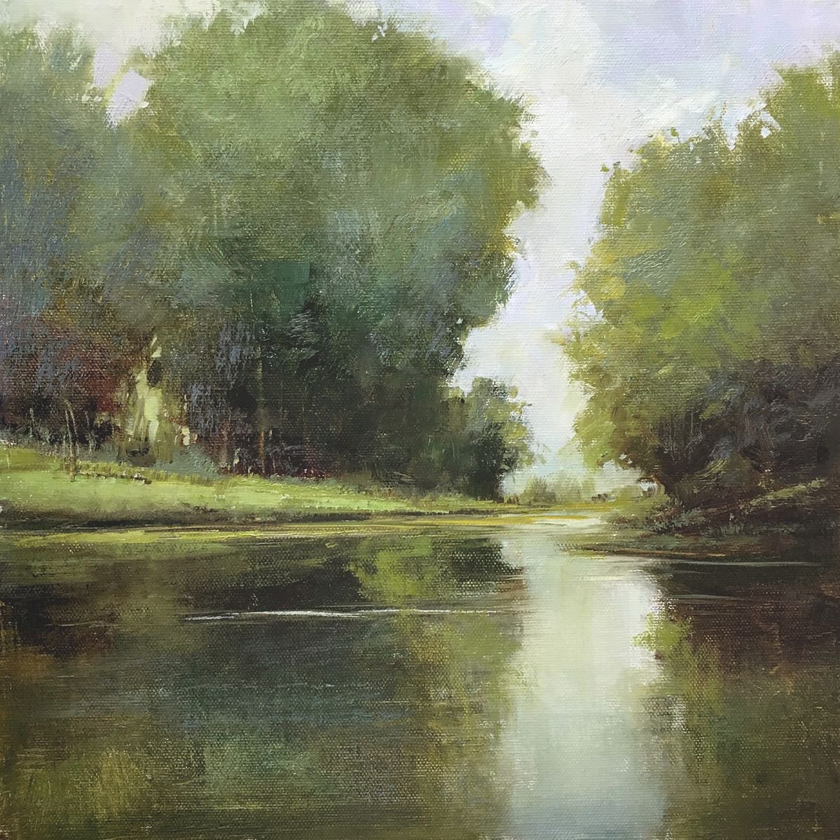 Lake Reflections impressionist landscape Oil painting: Don Bishop ...