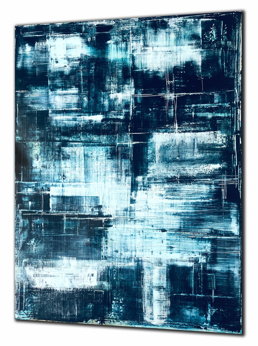 Bitmap In Blueprint (36x48in) Oil painting by Robert Tillberg | Artfinder