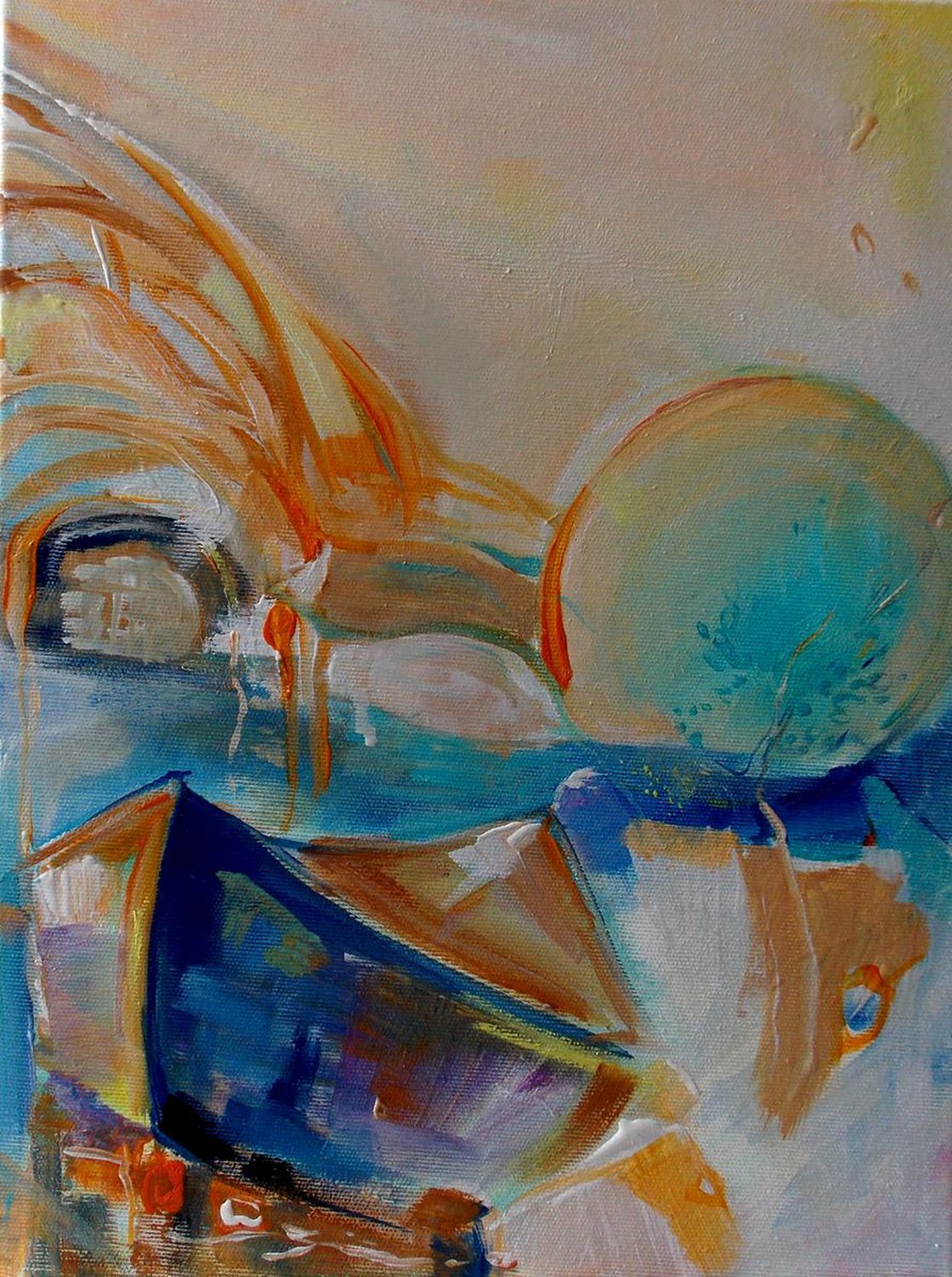 Original Acrylic Painting - Memories by Maria Paunova