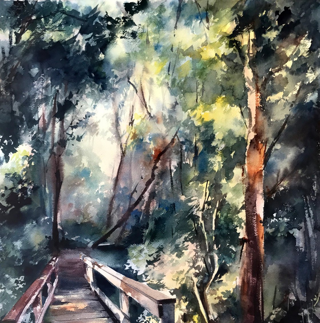 Hidden Path Watercolour: Sophie Rodionov | Artfinder