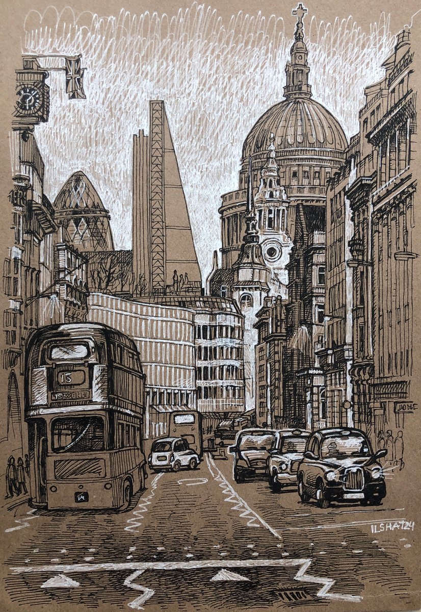 London Ink drawing: Ilshat Nayilovich | Artfinder